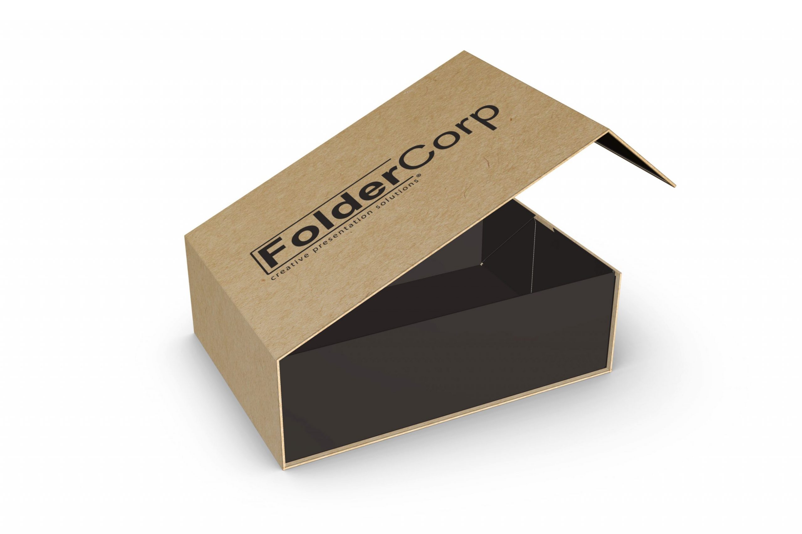 Foldercorp Kraftpaper Collapsible Rigid Box w Mag flap Packaging ...